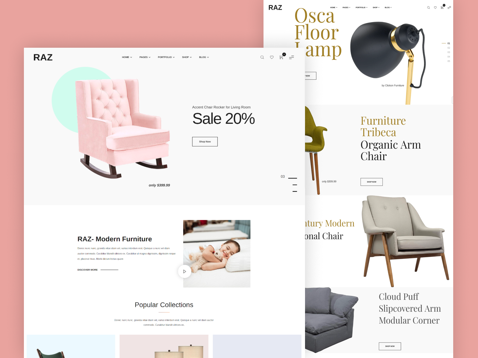 Furniture Shopify Theme - Raz by ShopiBuffet on Dribbble