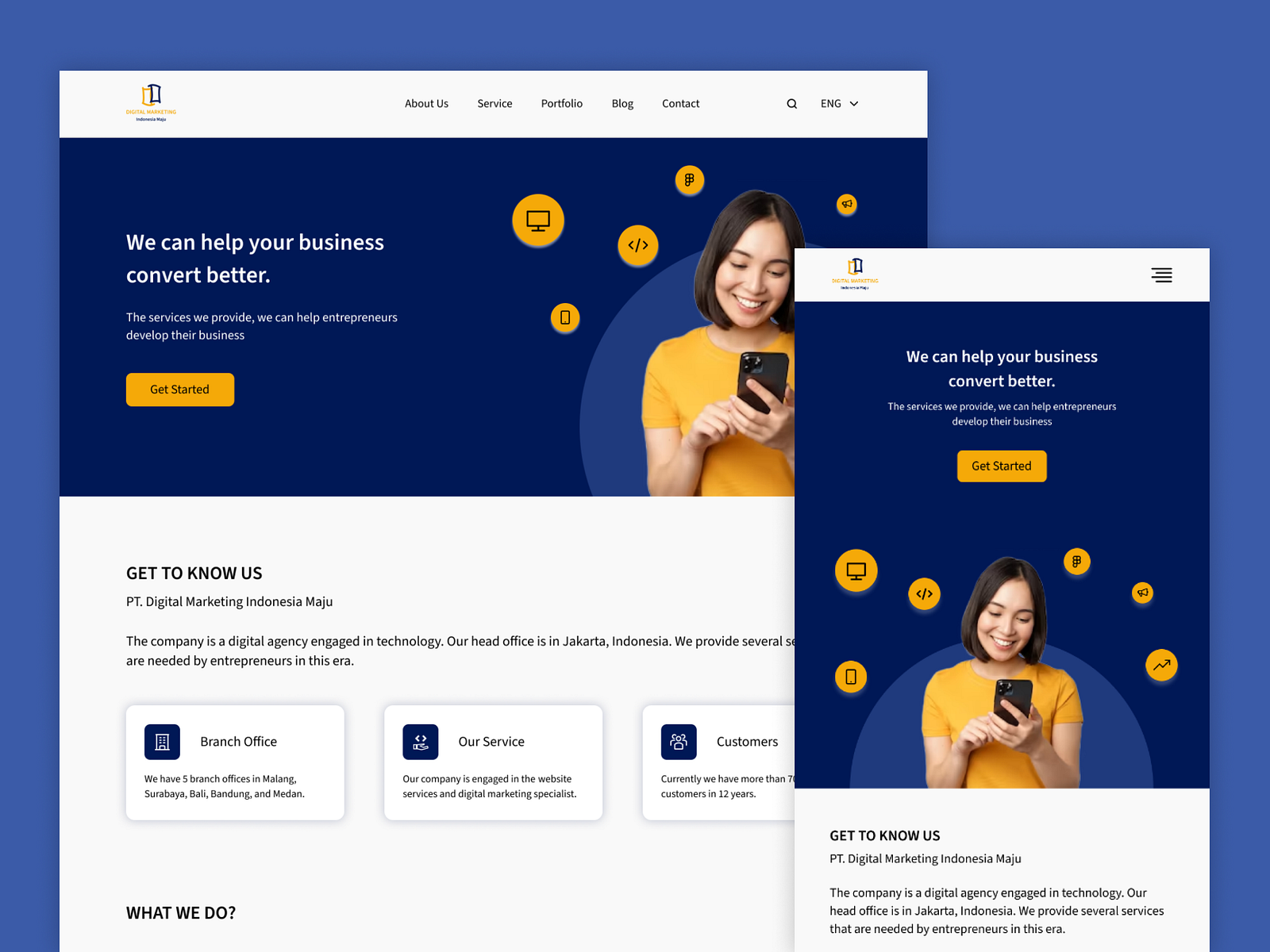 [Landing Page Website & Mobile UI] Company App by Silvia Amanda Rigita ...