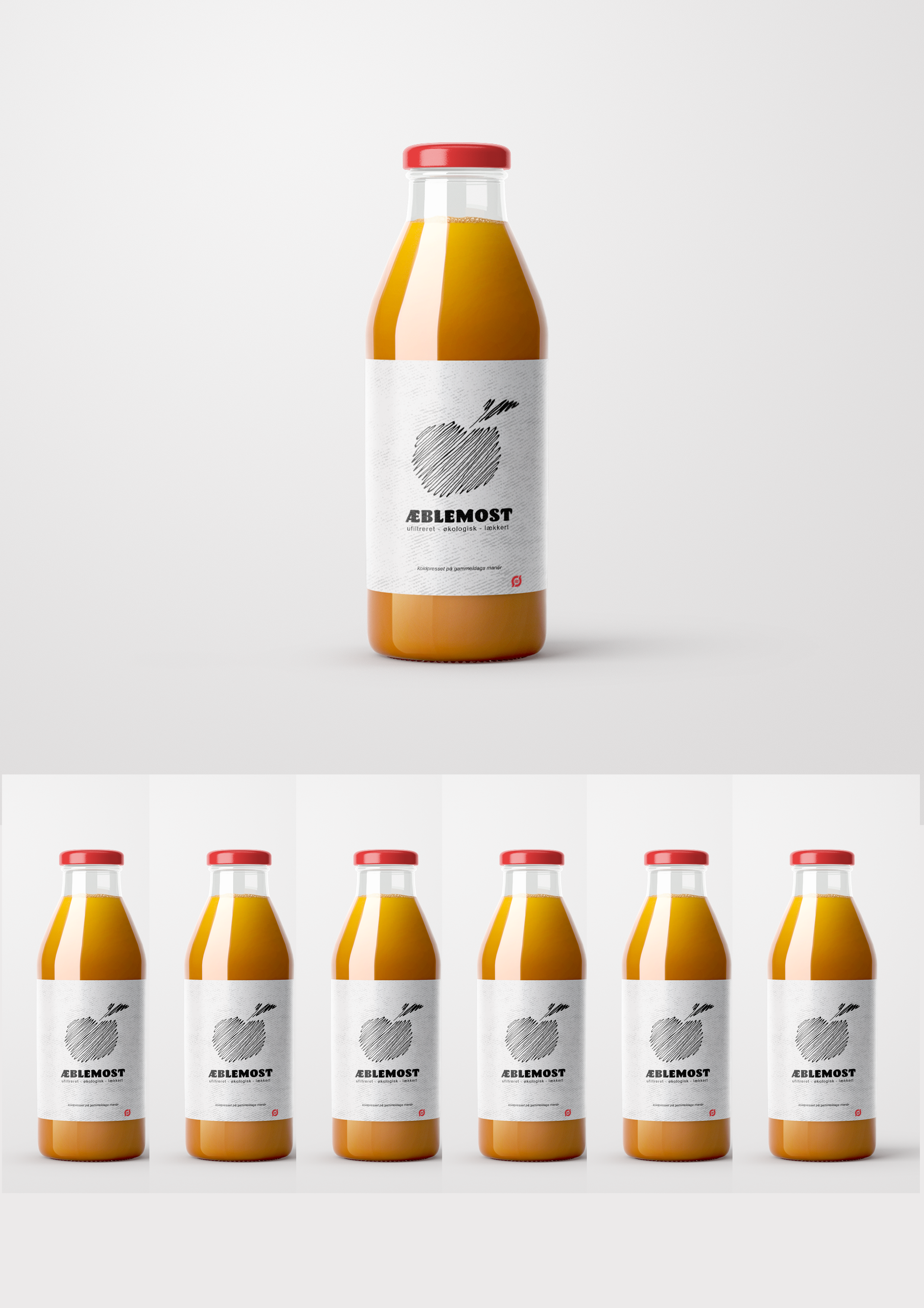 Apple Juice Label Design Experiments by Lykke Design on Dribbble