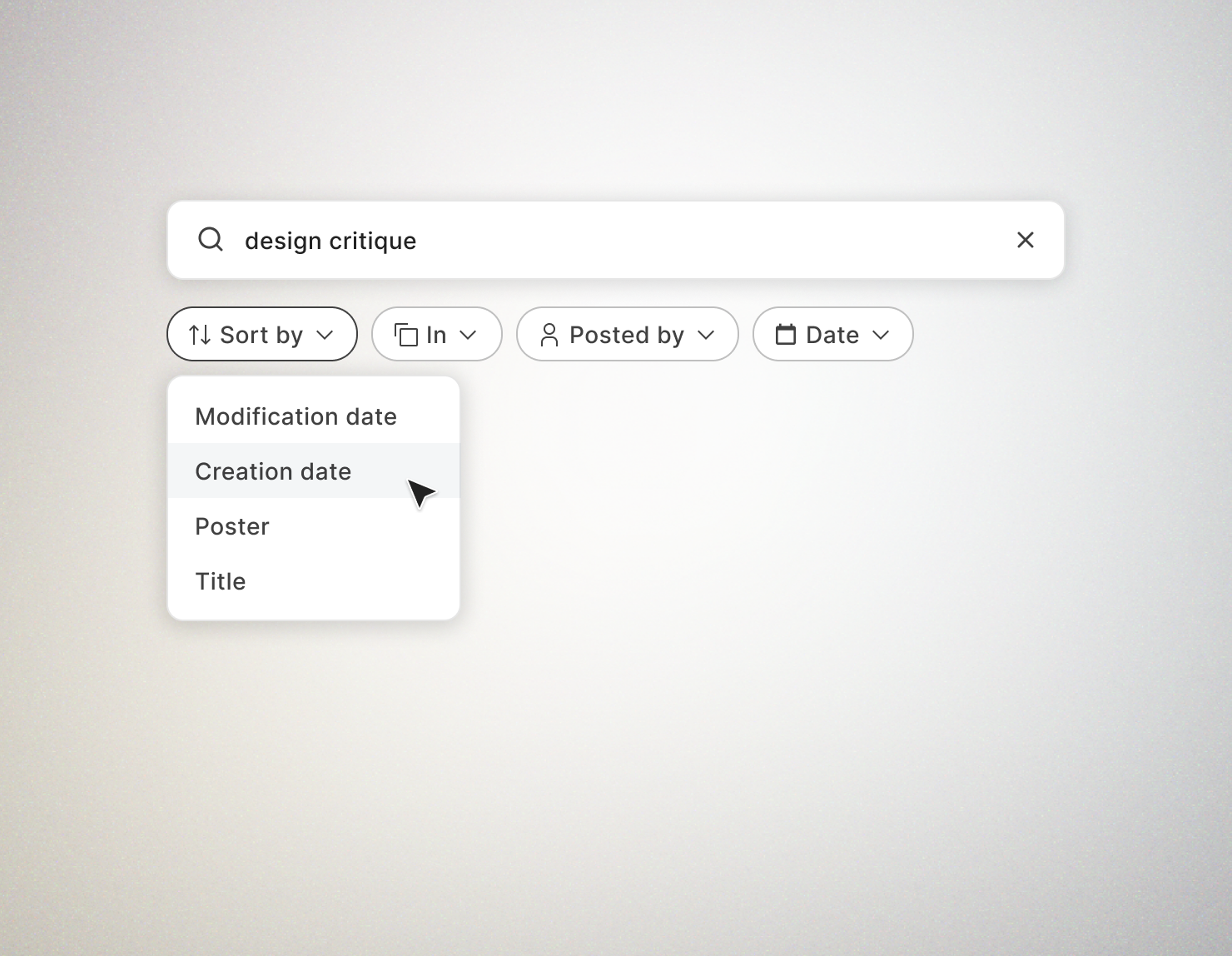 Filter & Search Bar - Desktop by Lilac Shen on Dribbble