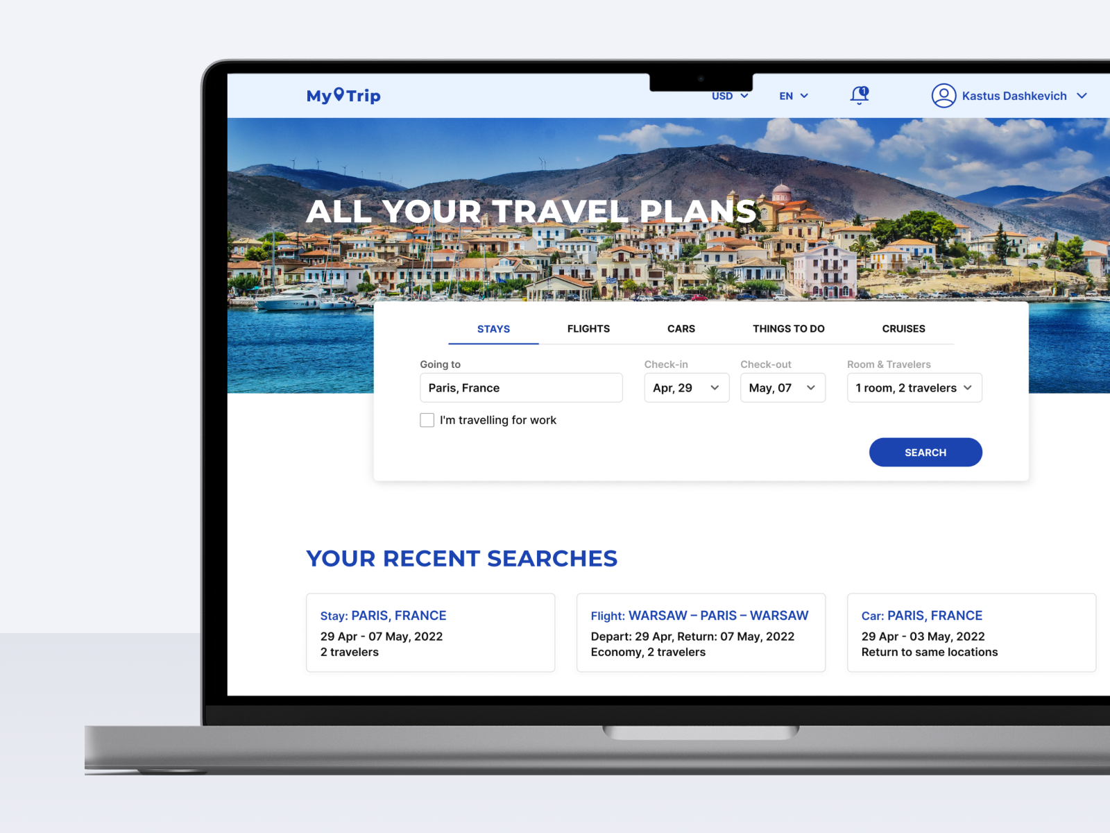 Travel Booking Site designs, themes, templates and downloadable graphic ...