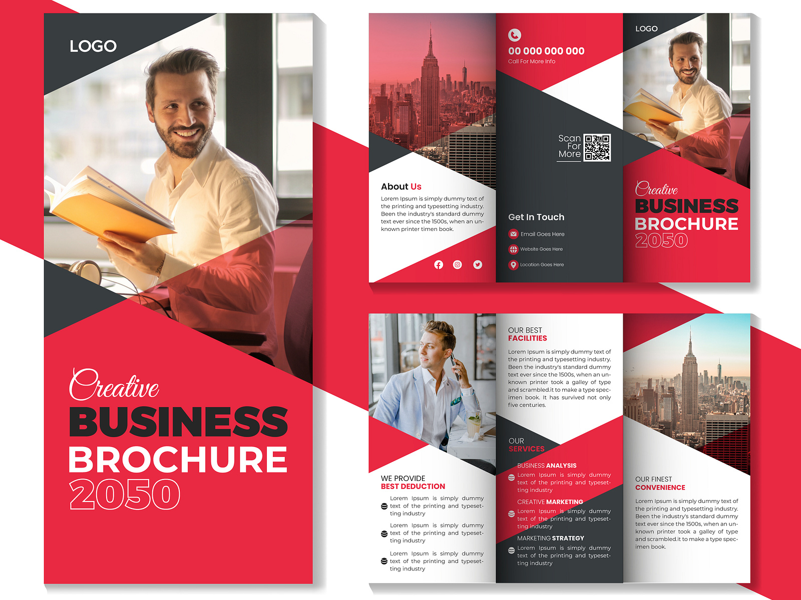 Corporate Business Trifold Brochure Design by Imon Hussain on Dribbble