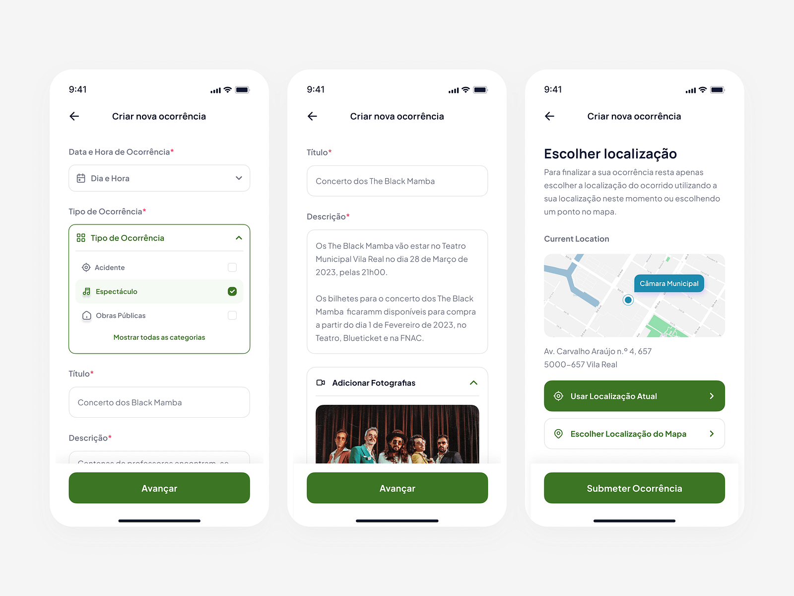 Alerta Vila Real - UI/UX by Tiago Rocha on Dribbble