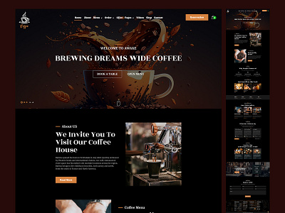 Coffee Shop Website UI Design by Soliman Apu on Dribbble
