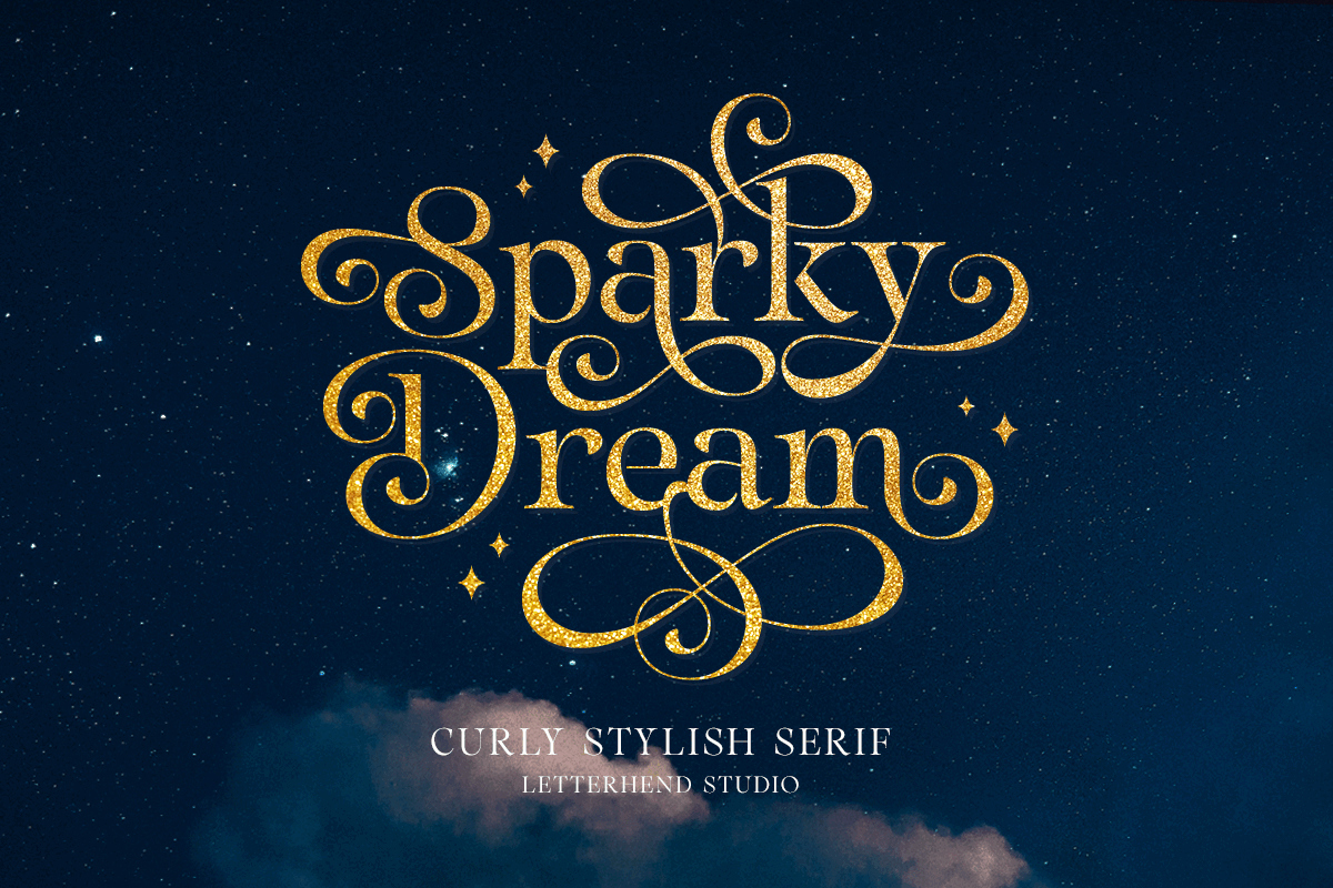 Sparky Dream - Curly Stylish Serif by Letterhend Studio on Dribbble