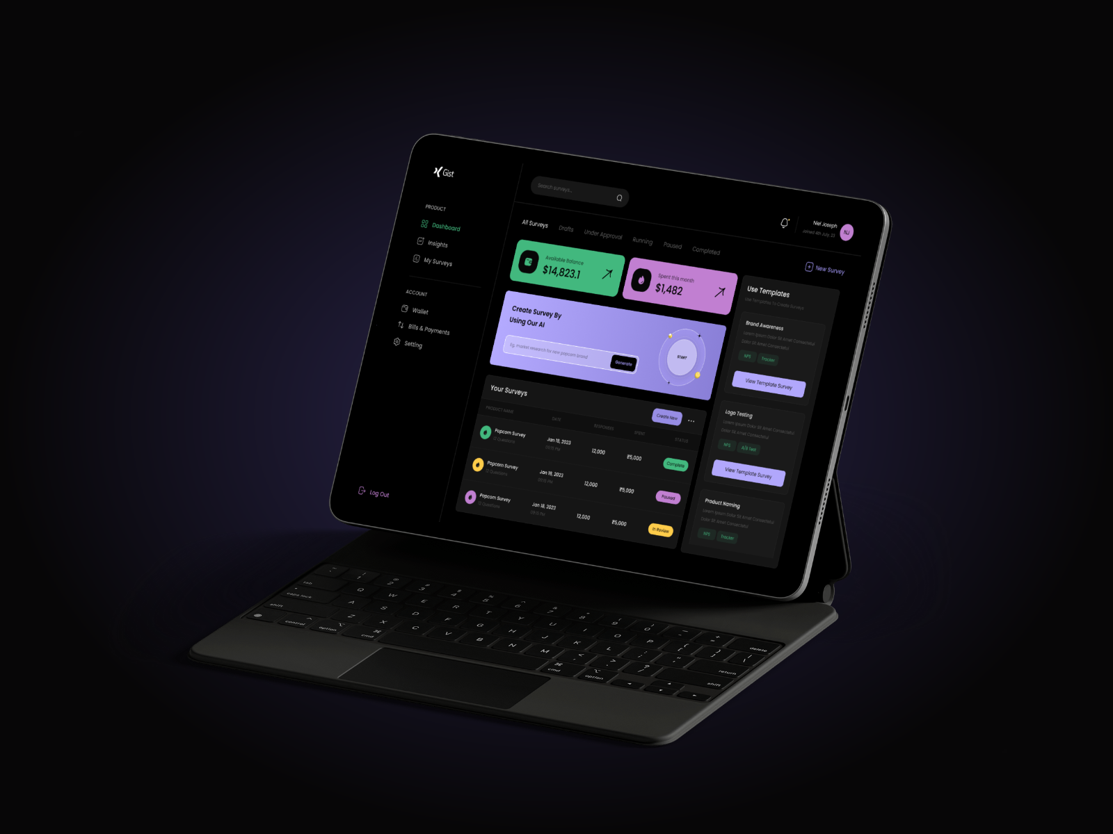 Dashboard UI | Survey & Statistics by Raj Singh on Dribbble