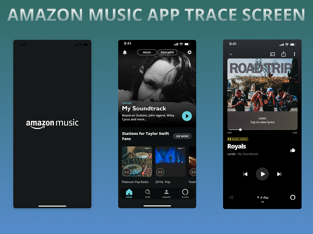 AMAZON MUSIC IOS APP TRACE SCREEN by Bhuvardhena on Dribbble