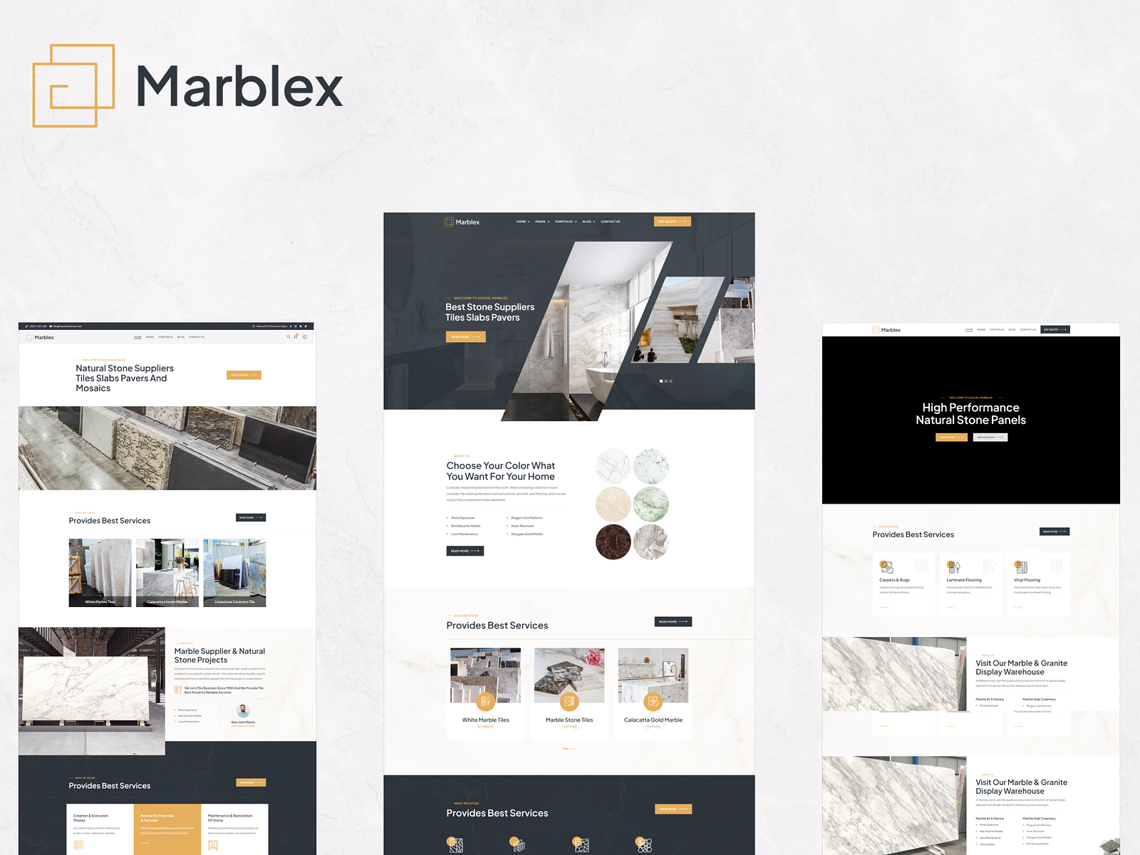 Marblex - Marble & Tiles WordPress Theme by PeacefulQode on Dribbble