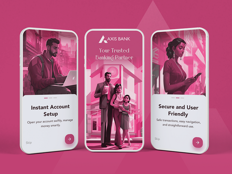 Concept Bank Onboarding - Axis Bank by ProCreator - Global UI/UX Design Agency on Dribbble