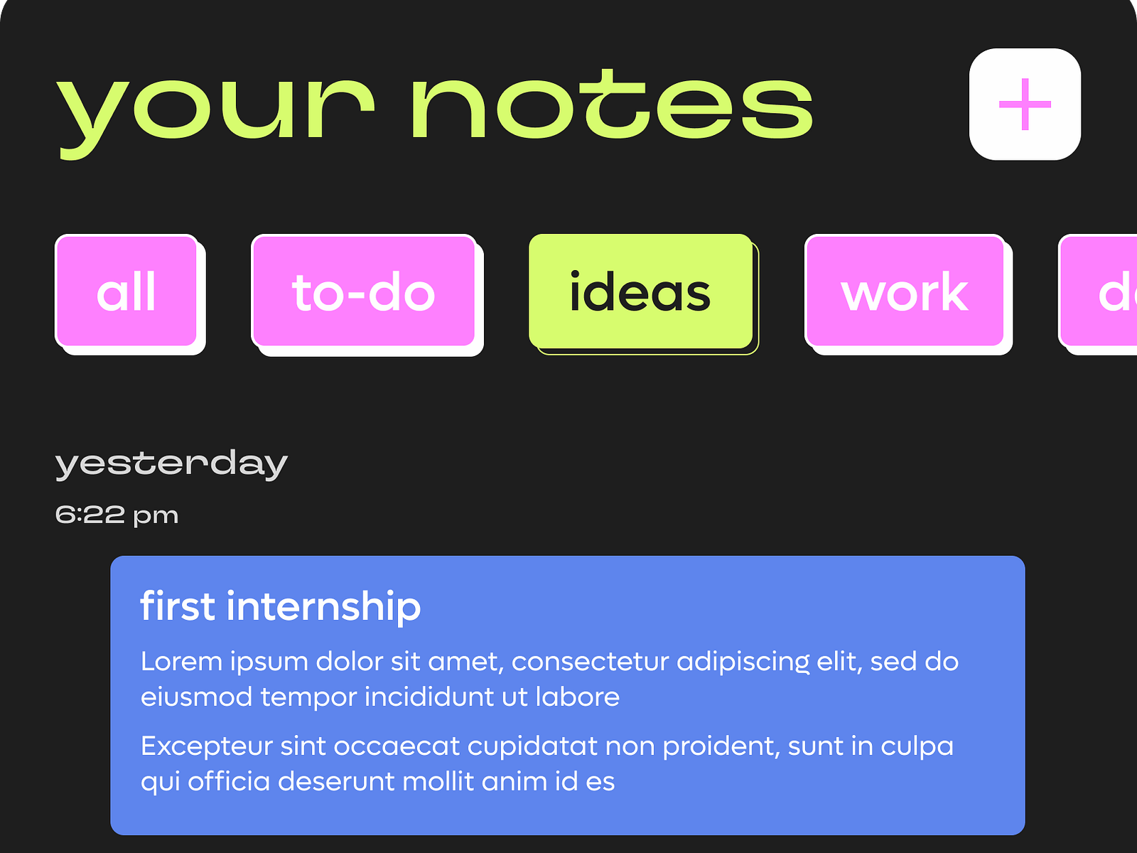 Notes App UI Design by Gouri on Dribbble