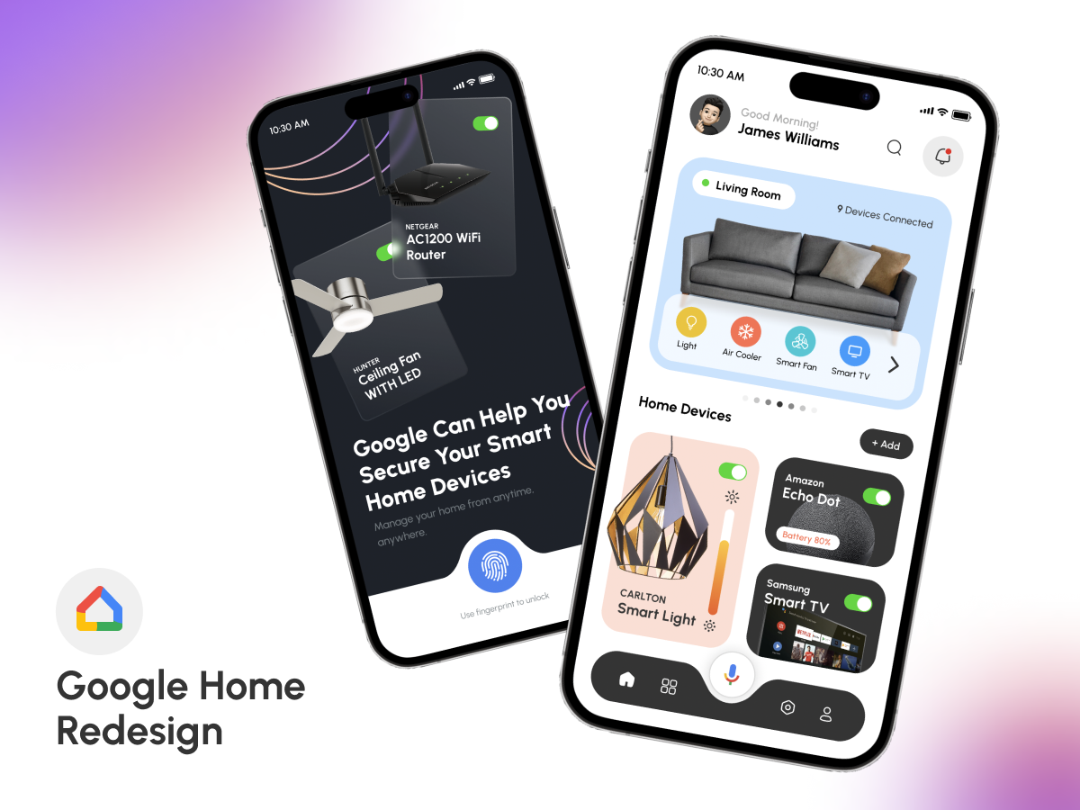 UI Design - Google Home App by Pradip Govi on Dribbble