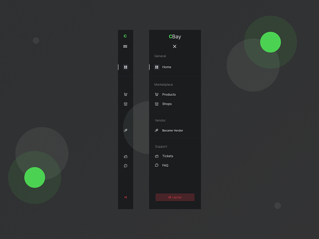 SideBar UI by irakli talavadze on Dribbble