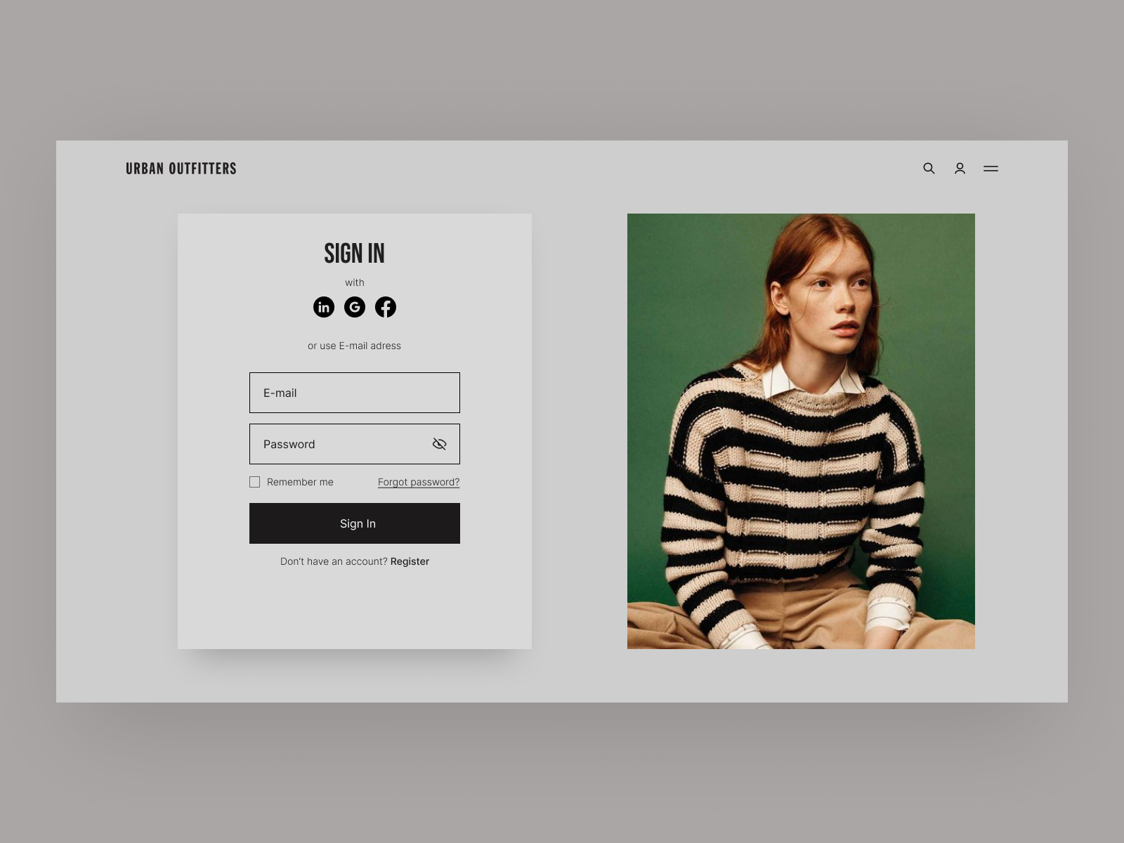 Authorisation page by Anna Taranova on Dribbble