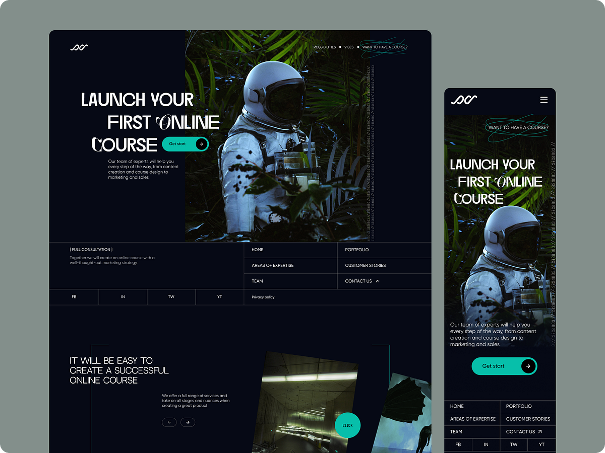 Course Application by Sam Halpert for Awsmd on Dribbble