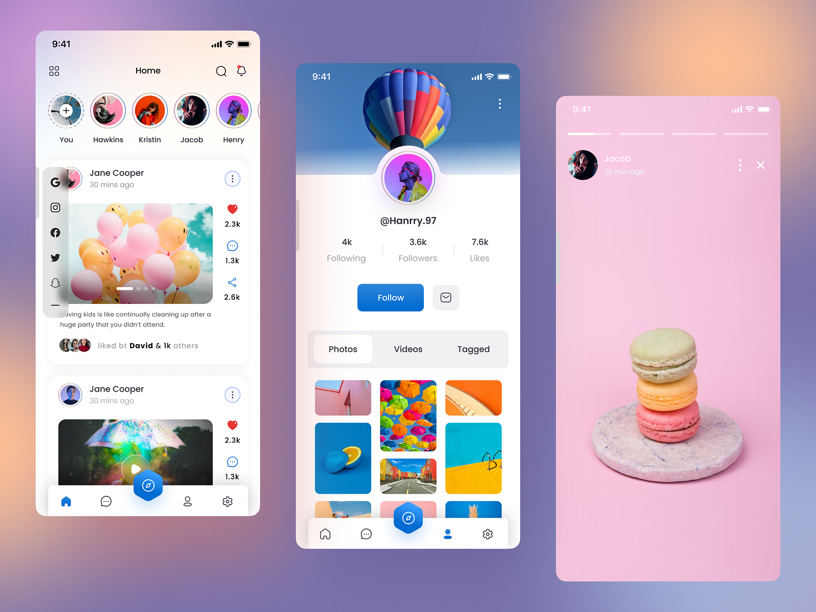 Social Media- App Design by Droid IT on Dribbble
