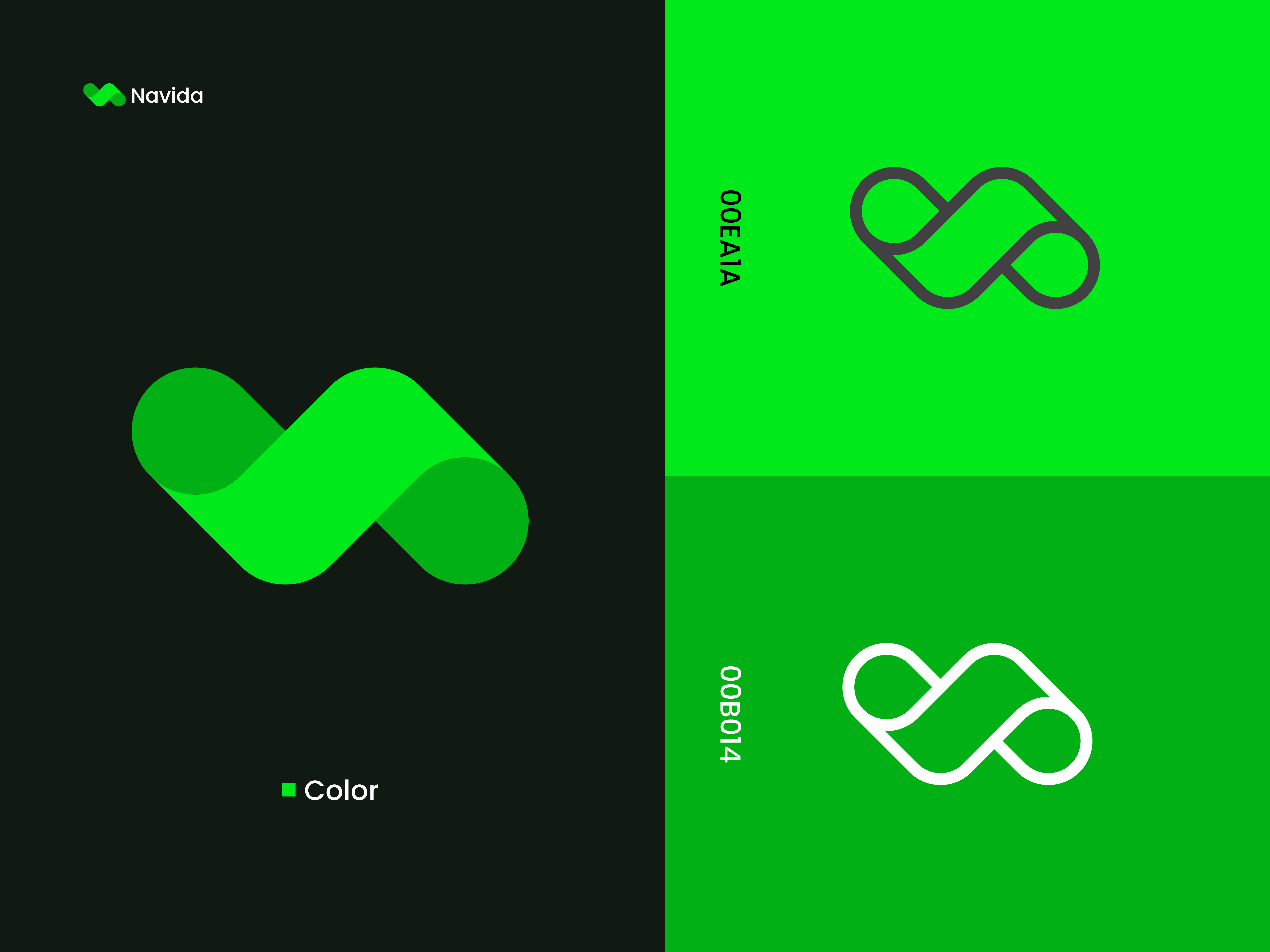 Simple,Modern letter N-Navida,logo design & identity by Shaleh Emon on Dribbble