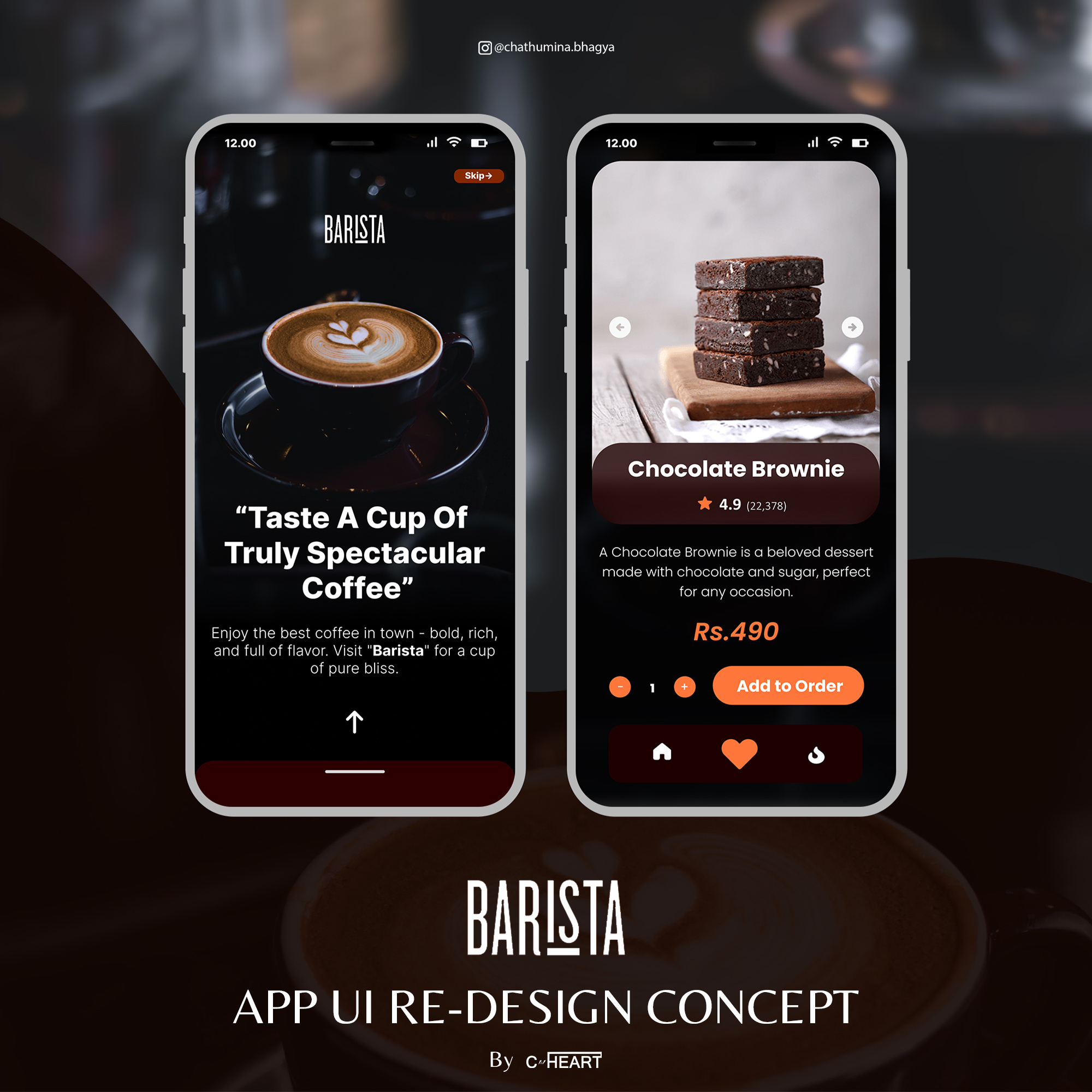 "Barista" | App UI/UX Re-Design | Concept.🙂 by Chathumina Bhagya on ...