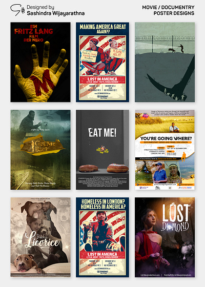 Movie / Documentary Poster Designs by Sashindra Wijayarathna on Dribbble