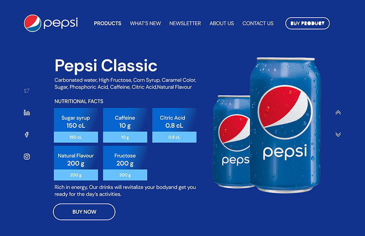 Pepsi Landing Page Design by Nurudeen Oluwafemi A. on Dribbble