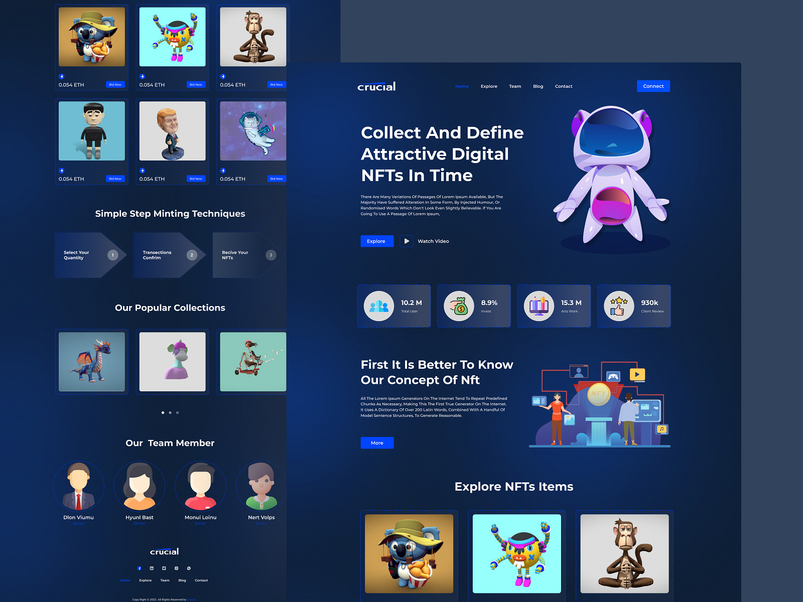 NFT Landing Page Design by MD. Mehedi Hasan on Dribbble