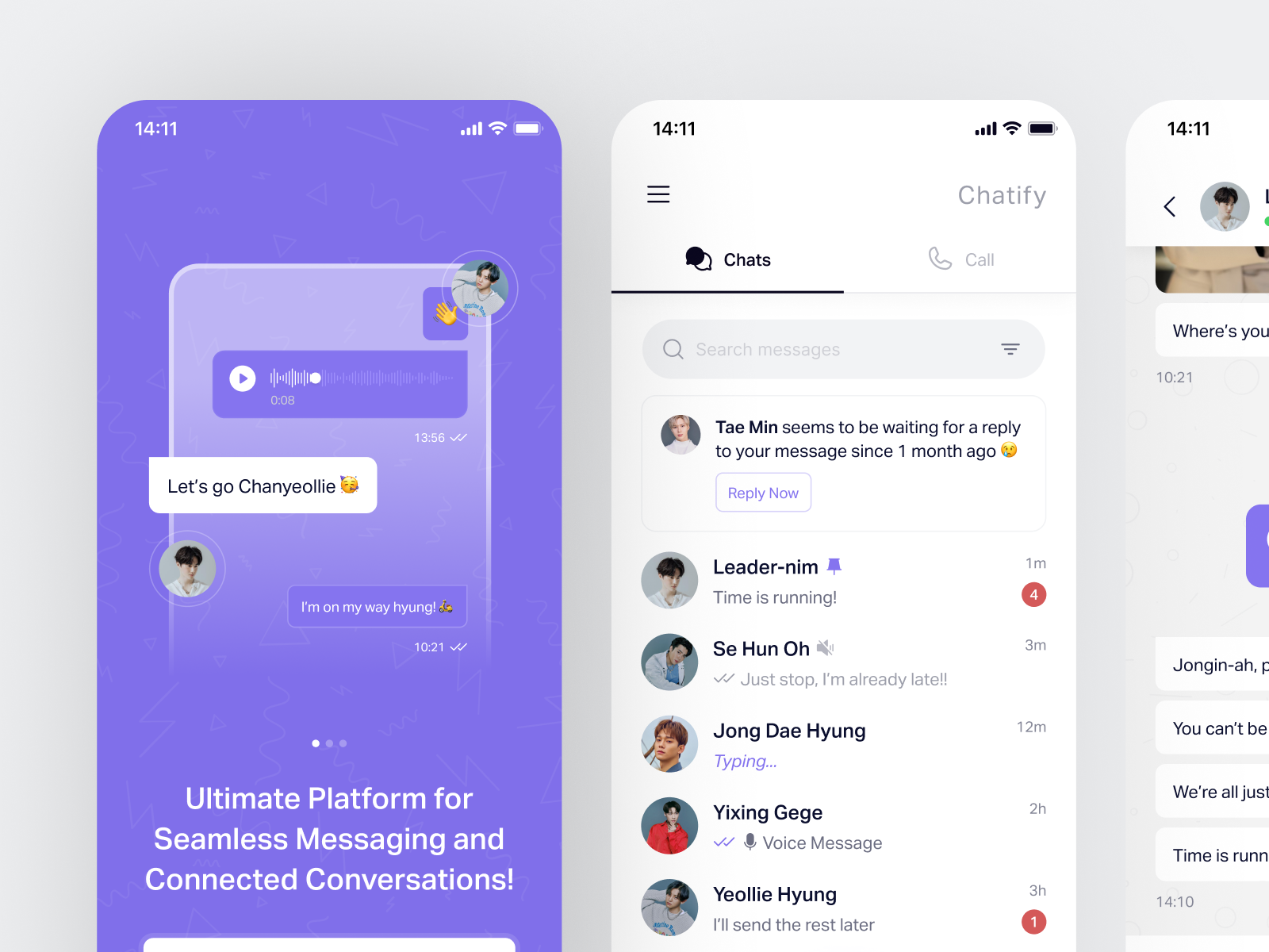 📱Chatify • Message App by Viola Primadewi on Dribbble