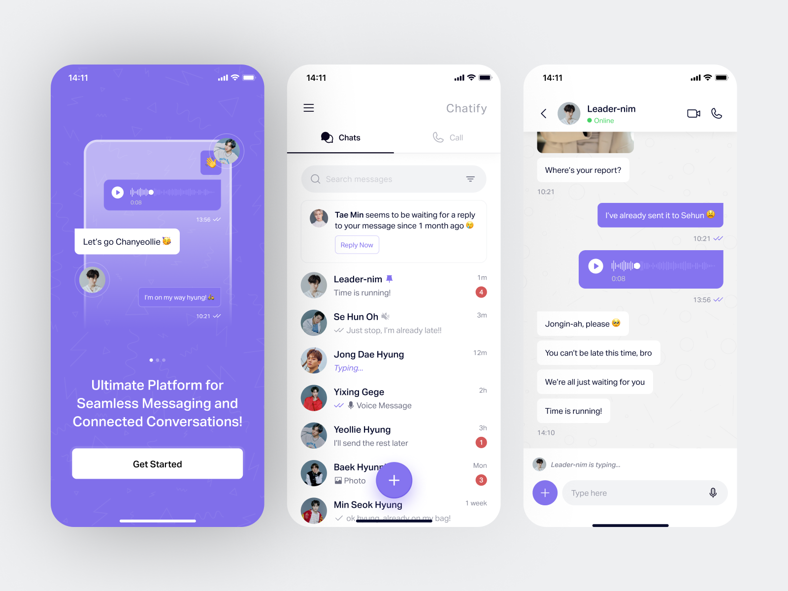 📱Chatify • Message App by Viola Primadewi on Dribbble