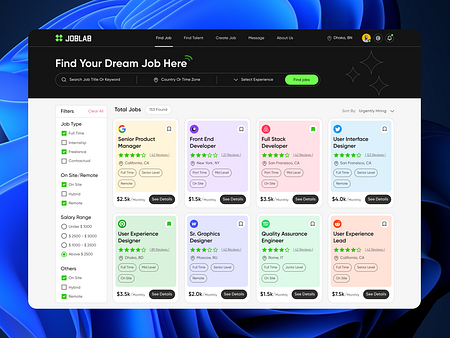 Job Dashboard designs, themes, templates and downloadable graphic ...