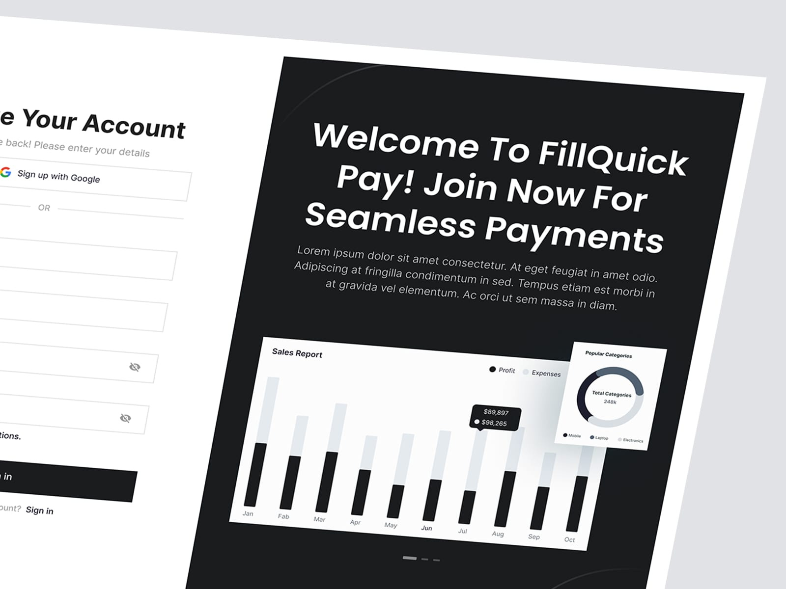 Admin Dashboard Sign-Up UI UX Design by Tariqul islam on Dribbble