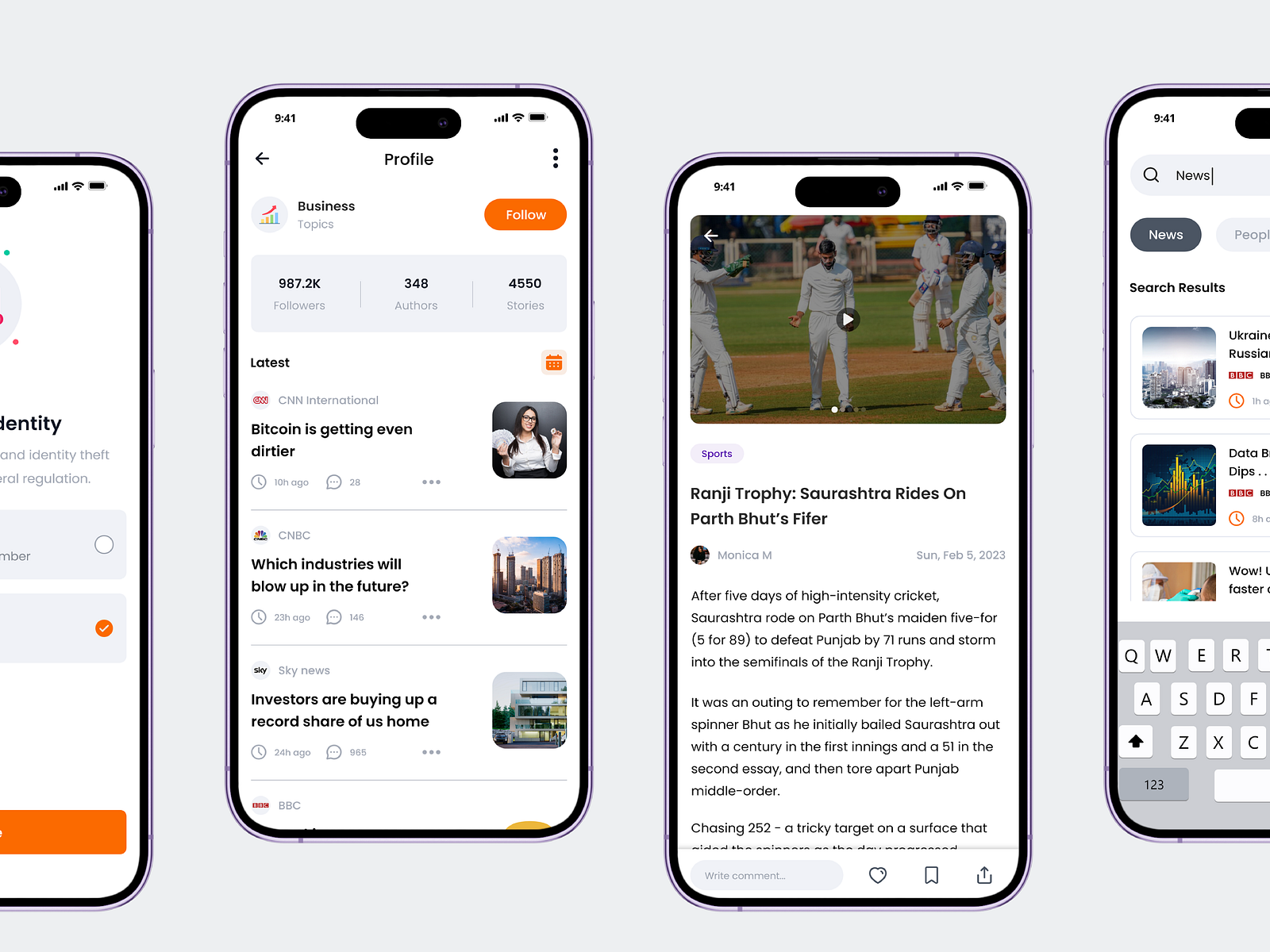 Mobile News App by Jayaram on Dribbble