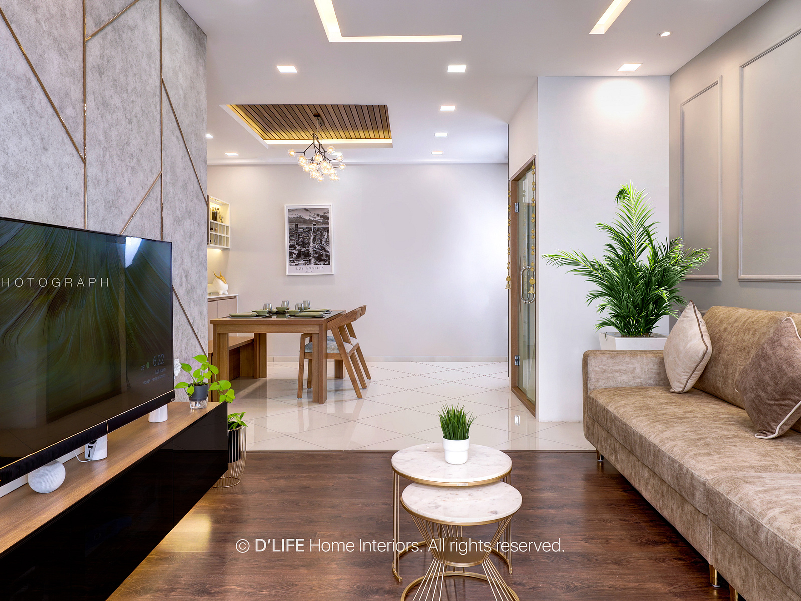Contemporary Living Room Interior Designing by DLIFE Home Interiors on ...