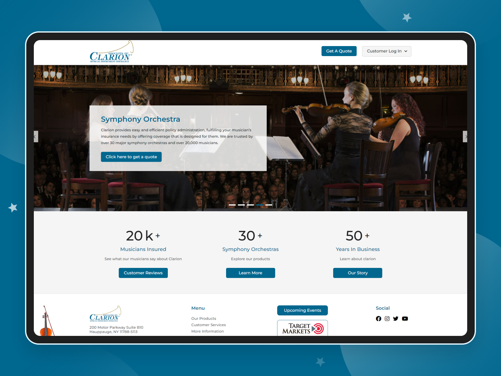 CLARION MUSICAL INSTRUMENT INSURANCE by Sunil Gohel on Dribbble