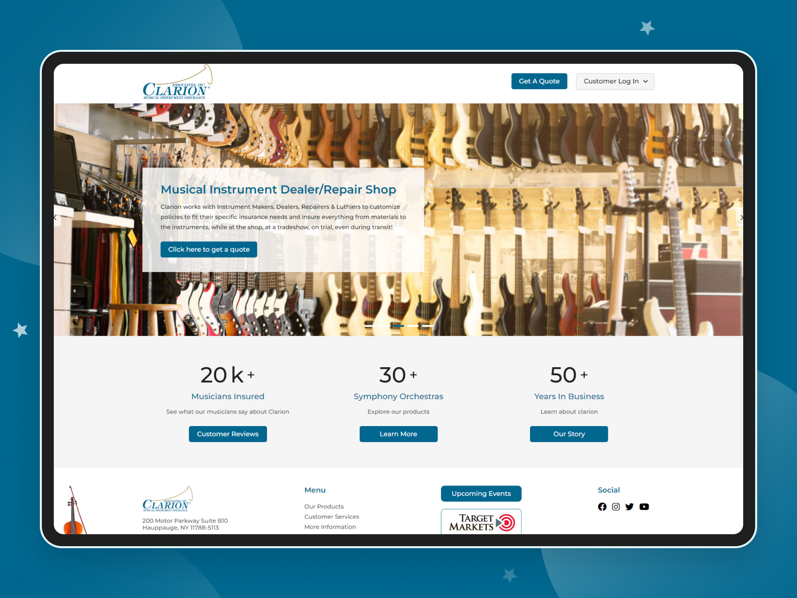 CLARION MUSICAL INSTRUMENT INSURANCE by Sunil Gohel on Dribbble