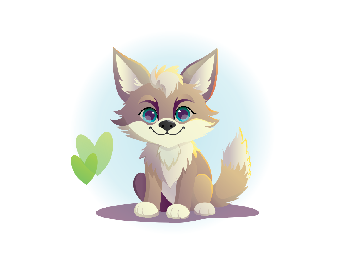 Baby wolf by Elena Schuckel on Dribbble