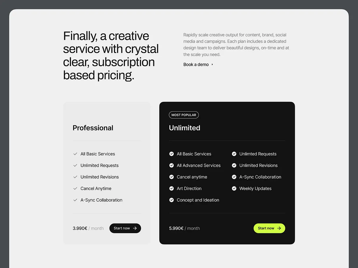 Pricing Card designs, themes, templates and downloadable graphic ...