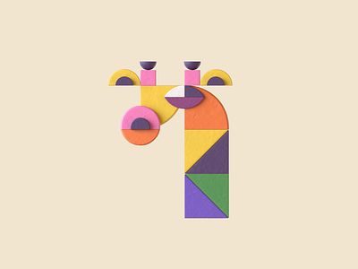 1 - Geometric Animal Number Shapes by Naydine Bosman on Dribbble