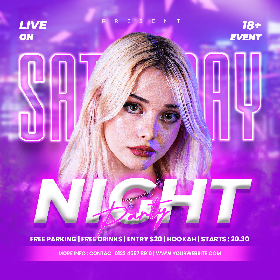 Night Party Flayer by Enative Design on Dribbble