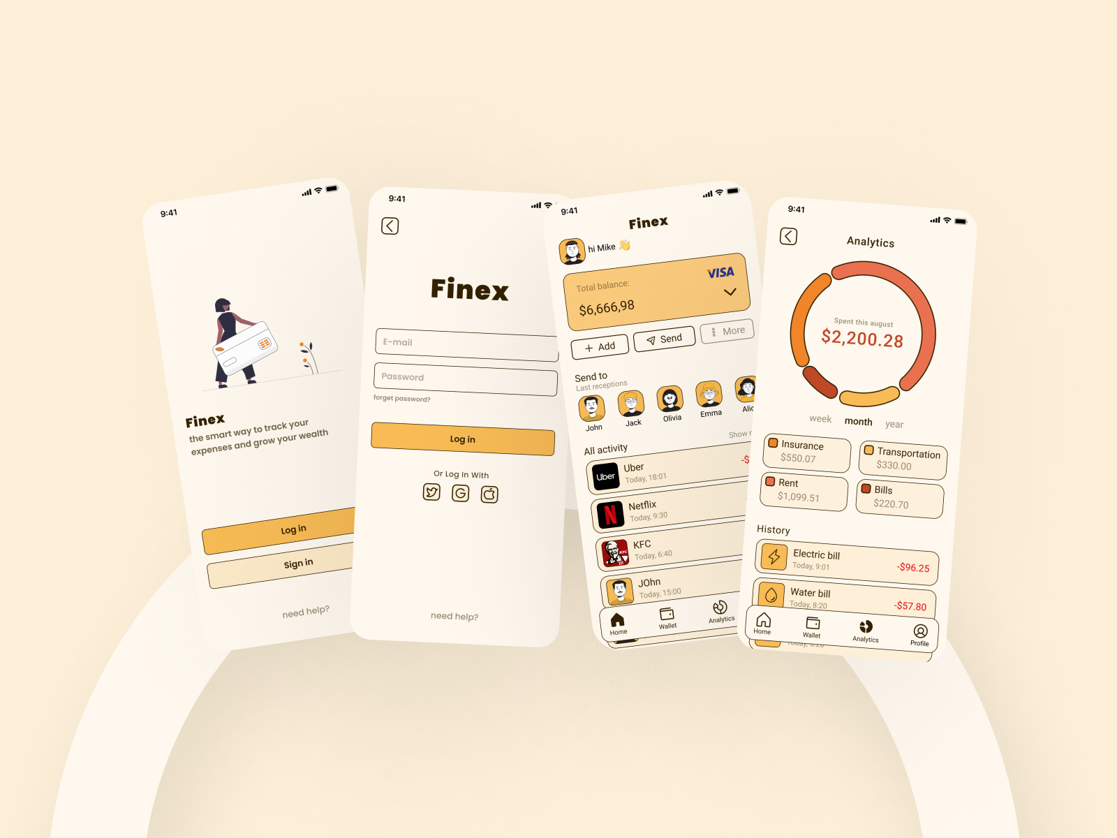 Finex | next generation of financial app by M kazem Paksima on Dribbble