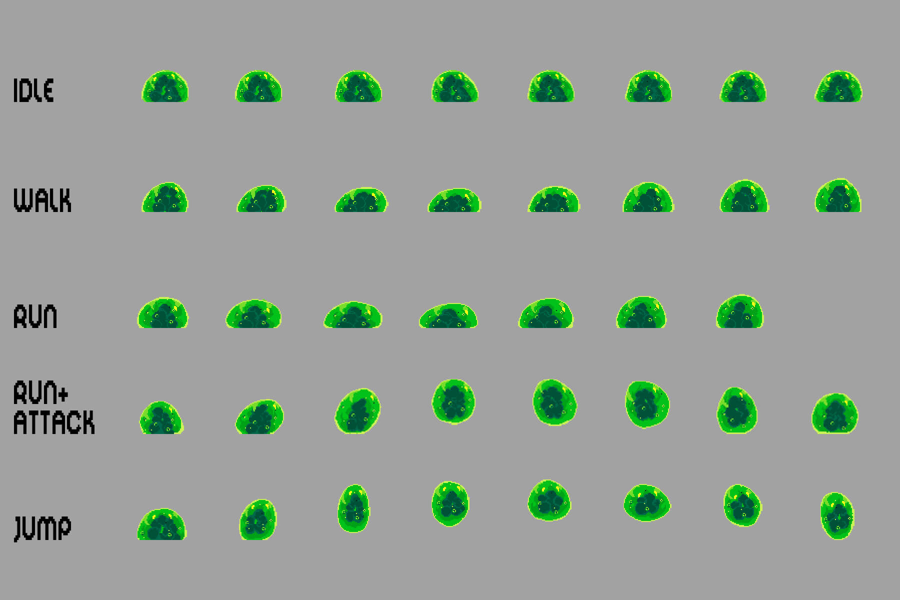 Free Slime Sprite Sheets Pixel Art by 2D Game Assets on Dribbble