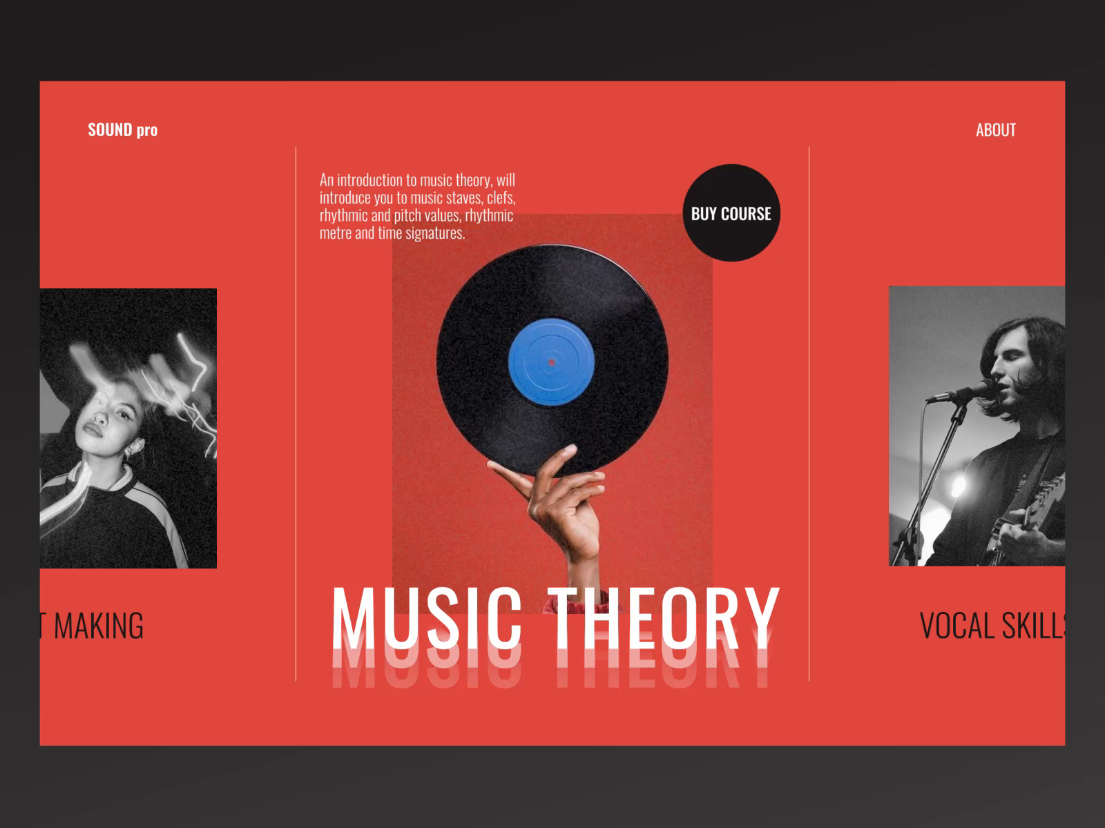 A Music Course Landing Web Page by Desire Creative Agency on Dribbble