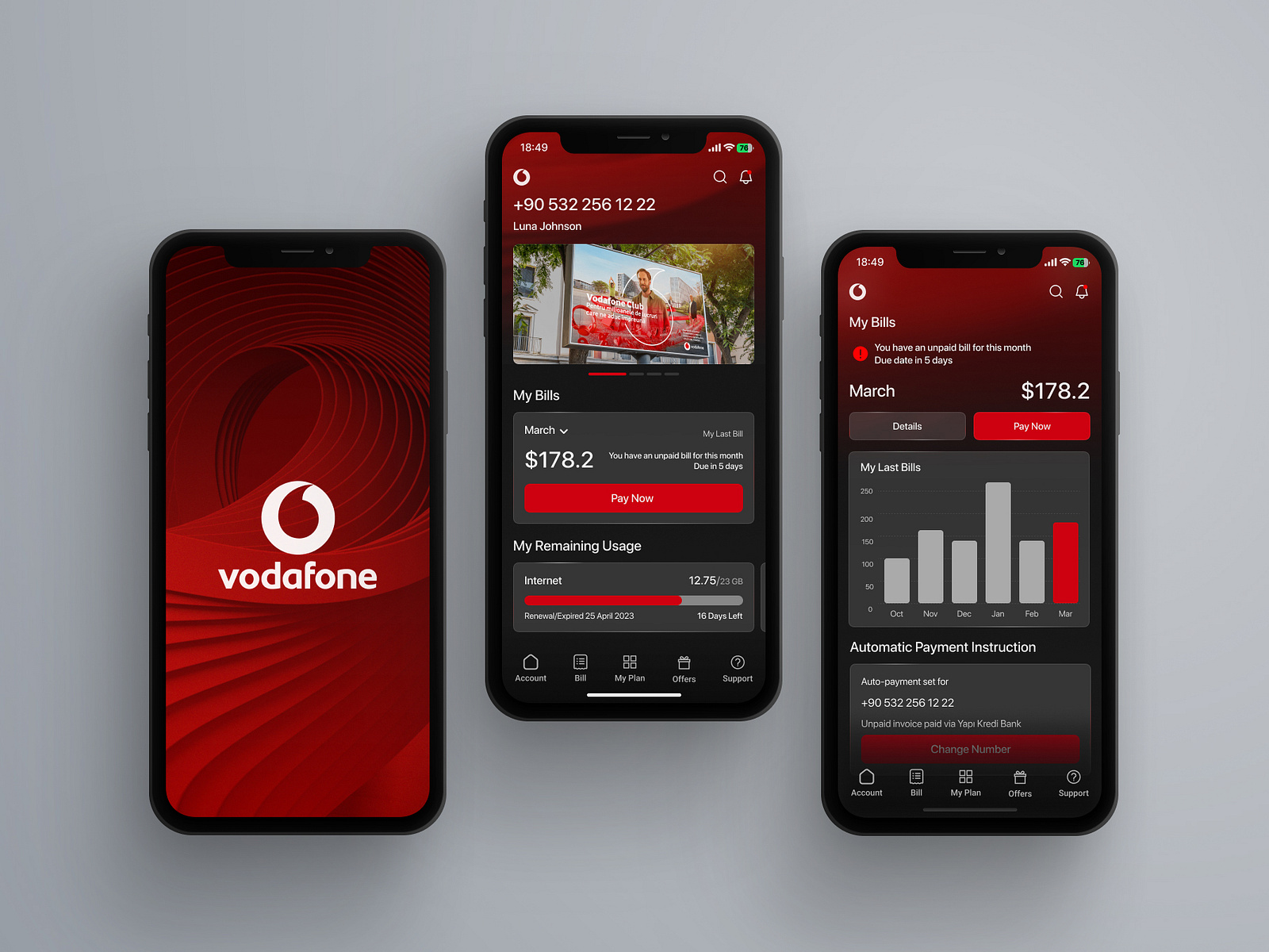 Vodafone Redesign by Zeynep Kefeli on Dribbble