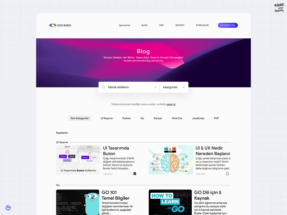 Blog UI designs, themes, templates and downloadable graphic elements on ...