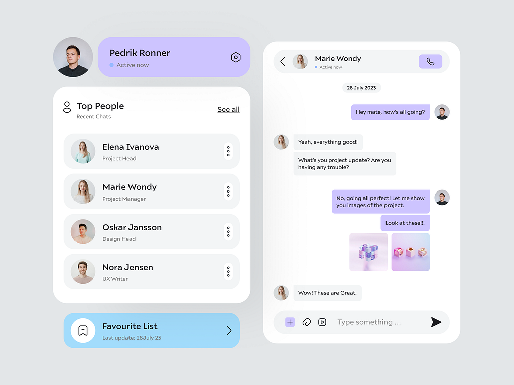 Chat UI UX by Mahid on Dribbble