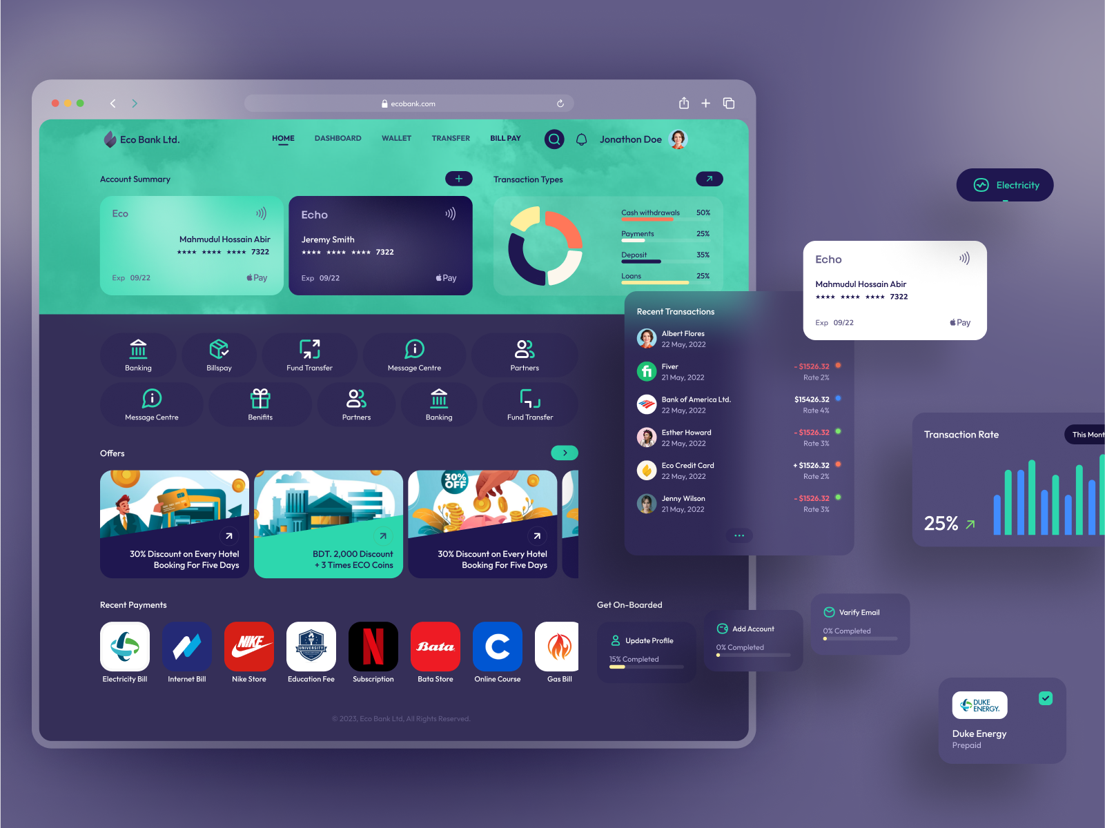 Eco Banking App UI Kit Freebie by Mahmudul Hossain Abir on Dribbble