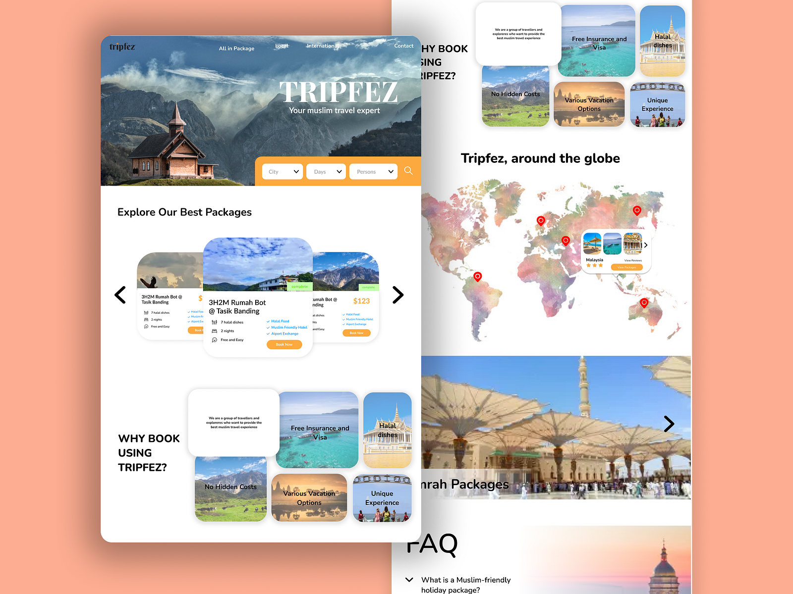 Tripfez - A travel website redesign by Zainab Bawa on Dribbble