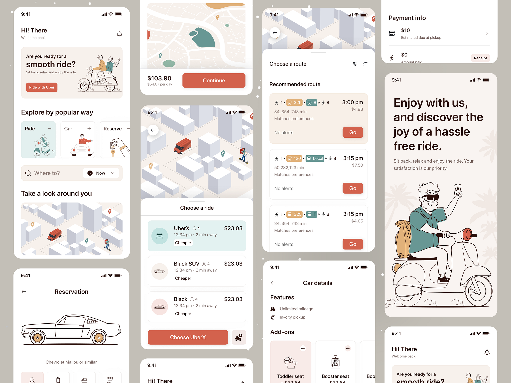 Ride-Sharing App UI by Ofspace UX/UI on Dribbble