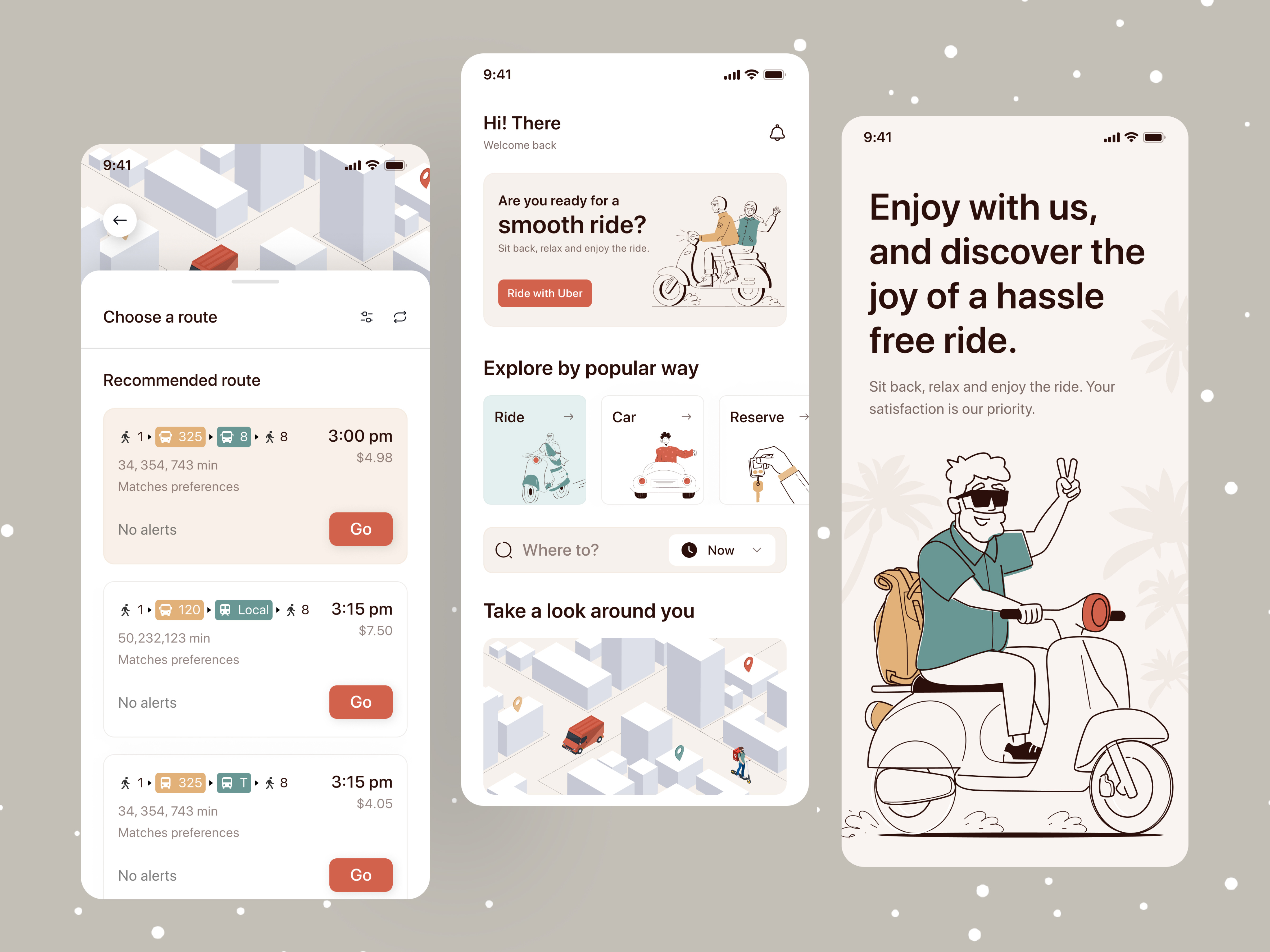 Ride-Sharing App UI by Ofspace UX/UI on Dribbble