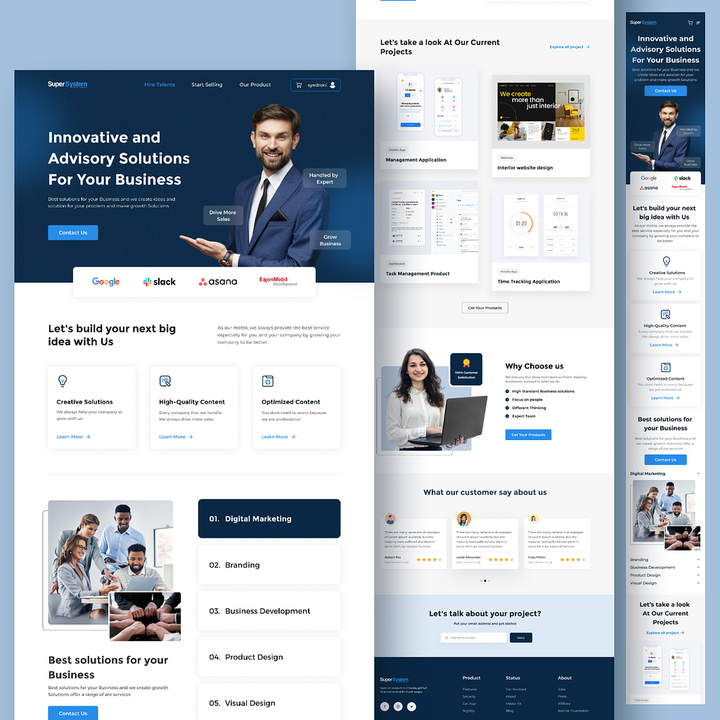 Service Agency Website🔥 by Dreamvision Infotech on Dribbble
