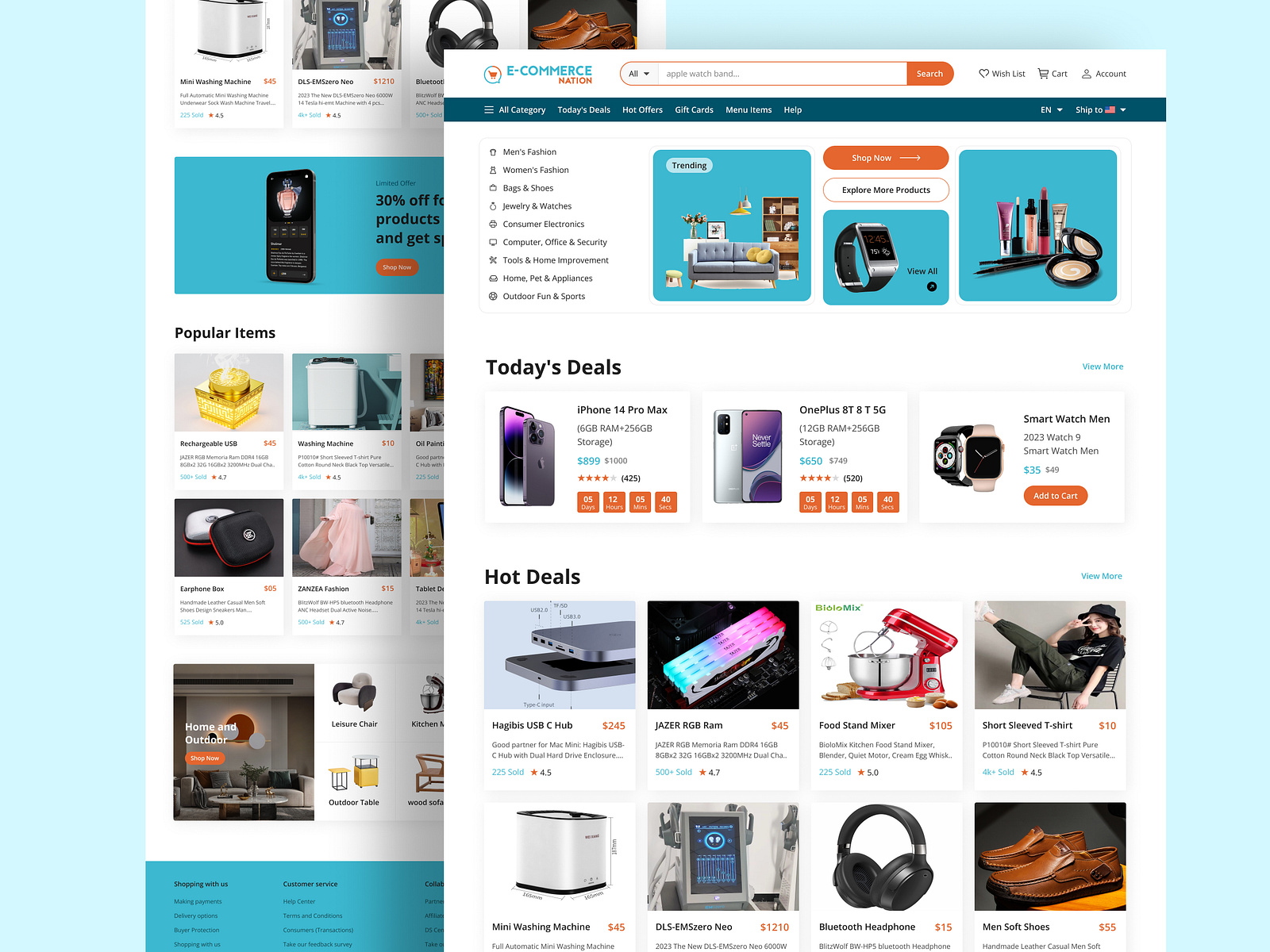 Ecommerce Website ui, ui Design, uiux Design by Noor Hossain ‌ on Dribbble