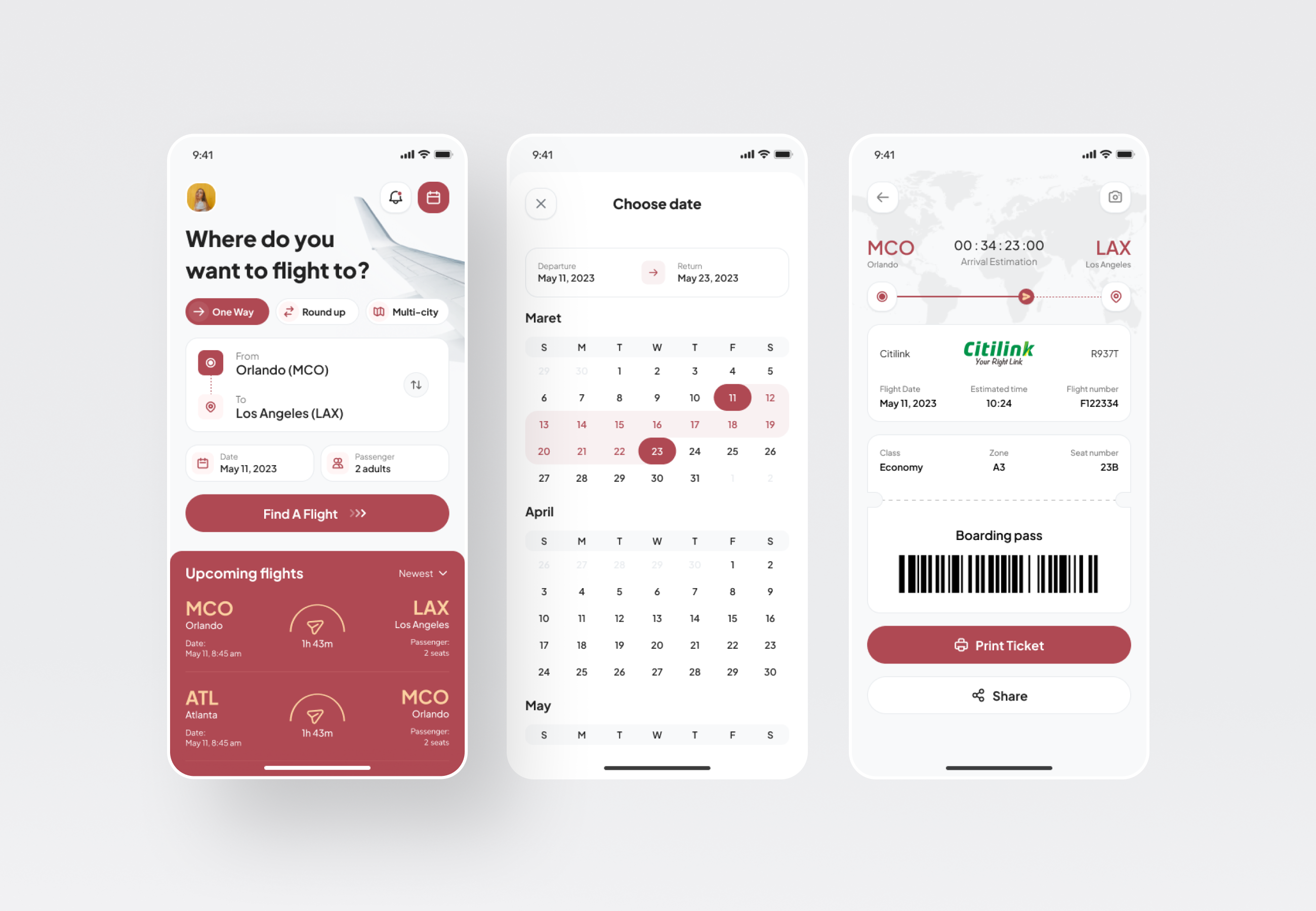 Flightway Multiple Booking App by Irvan Wibowo on Dribbble