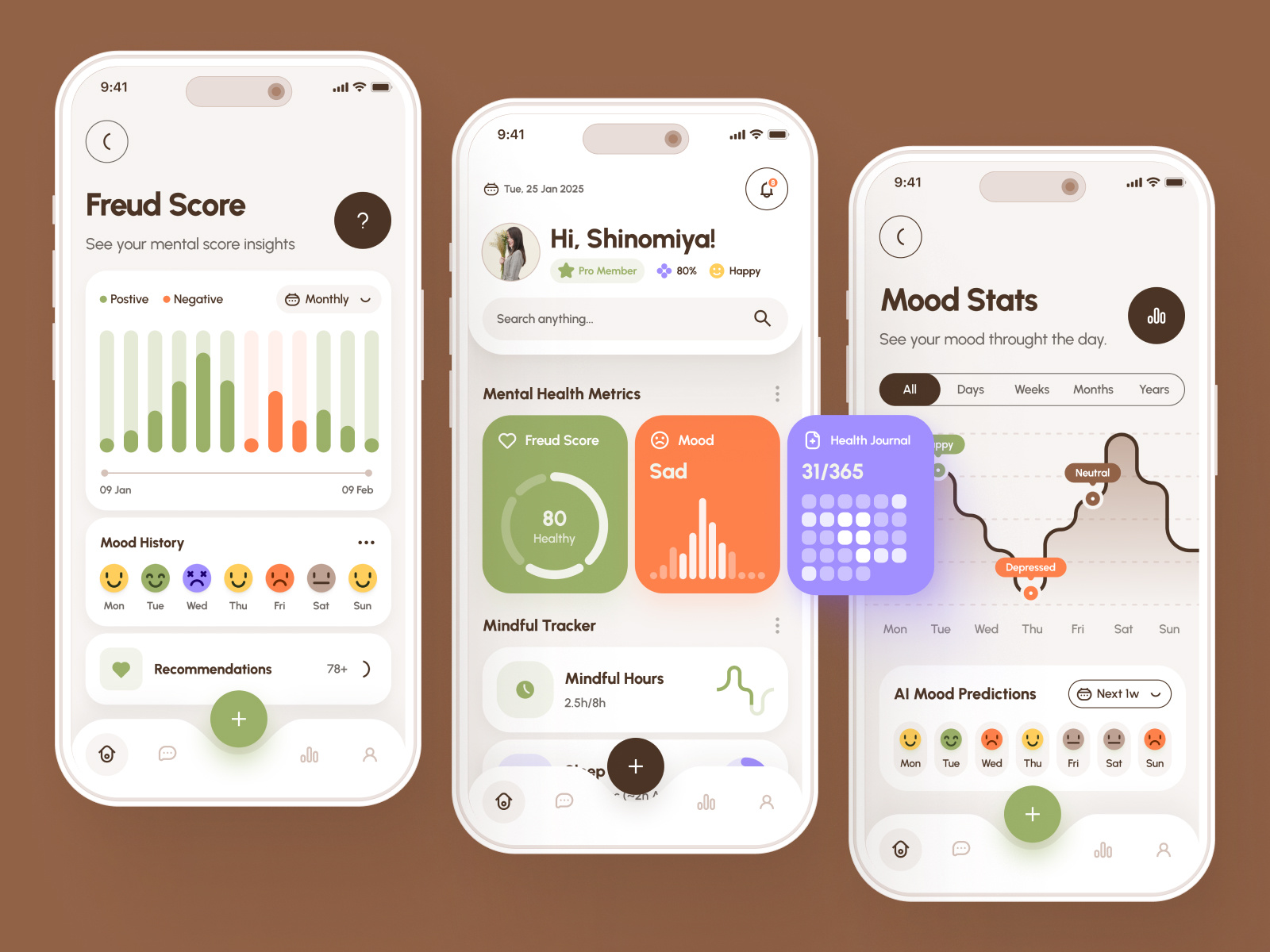 freud UI Kit: Mental Health AI App | Smart Mindfulness Metrics by ...